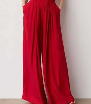 Ralph Lauren Satin Vannesa Wide-leg Trousers