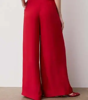 Ralph Lauren Satin Vannesa Wide-leg Trousers