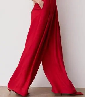 Ralph Lauren Satin Vannesa Wide-leg Trousers