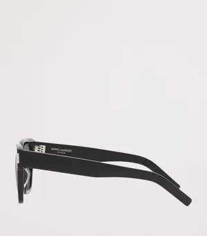 Saint Laurent Acetate Pillow Rectangle Sunglasses