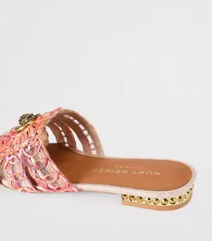 Kurt Geiger Woven Chelsea Flat Sandals - Pink