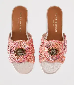 Kurt Geiger Woven Chelsea Flat Sandals - Pink
