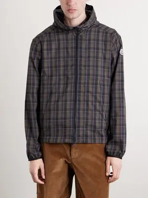 Moncler Natisone Checked Shell Jacket