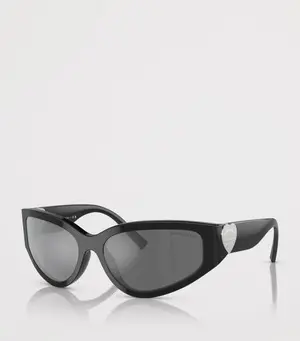 Tiffany & Co. Acetate Tf4217 Irregular Sunglasses - Black