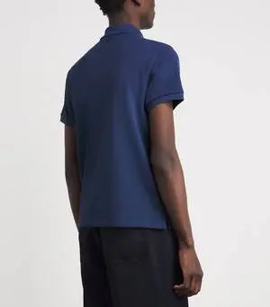 AMI Paris Organic Cotton De Coeur Polo Shirt - Blue