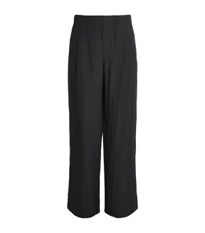 Our Legacy Linen-blend Wide-leg Leisure Trousers - Black