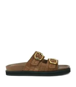 Kurt Geiger Suede Bancroft Sandals - Beige