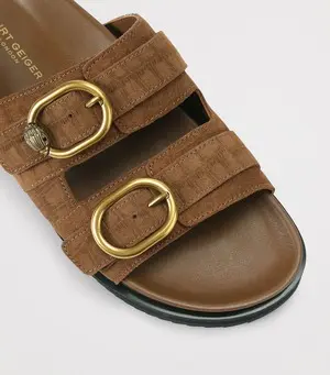 Kurt Geiger Suede Bancroft Sandals - Beige