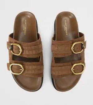 Kurt Geiger Suede Bancroft Sandals - Beige