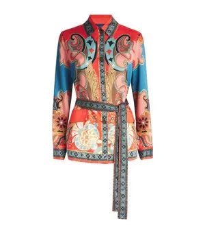 Etro Paisley Belted Overshirt