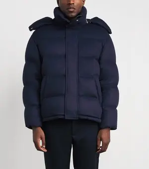 ALAN SCOTT Cashmere-blend Quilted Down Coat