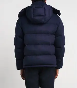 ALAN SCOTT Cashmere-blend Quilted Down Coat