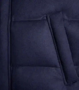 ALAN SCOTT Cashmere-blend Quilted Down Coat