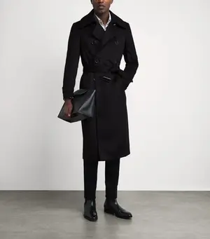 ALAN SCOTT Cashmere-blend Trench Coat