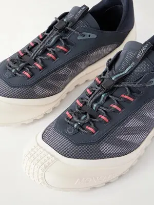 Moncler Trailgrip Lp Leather-trimmed Mesh Sneakers