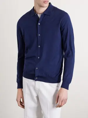 Fedeli Knitted Wool Polo Shirt