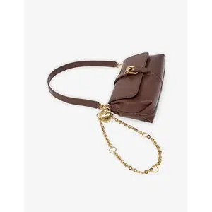 Maje Leather Shoulder Bag - Brown