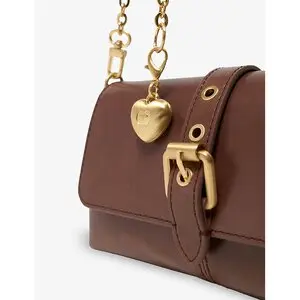 Maje Leather Shoulder Bag - Brown