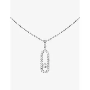 Messika Move Uno Large Pavé 18ct Gold And 0.35ct Diamond Necklace - White