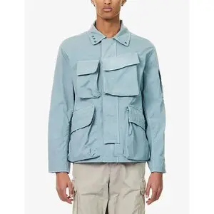 C.P. COMPANY Lens Patch-pocket Woven Jacket - Silver Blue