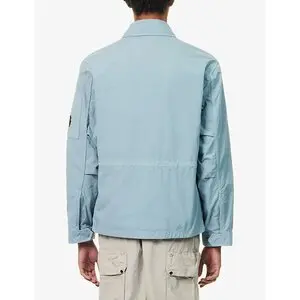 C.P. COMPANY Lens Patch-pocket Woven Jacket - Silver Blue