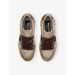 GOLDEN GOOSE Ball Star Suede Trainers - Beige Oth