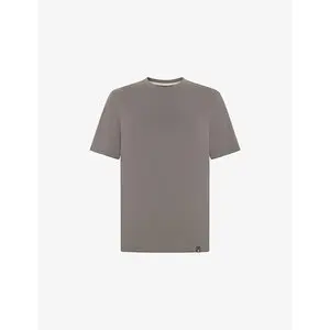 Boggi Milano Crewneck Regular-fit Stretch Cotton-blend T-shirt - Mud