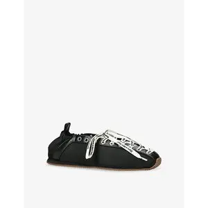 GANNI Woven Ballet Flats - Black
