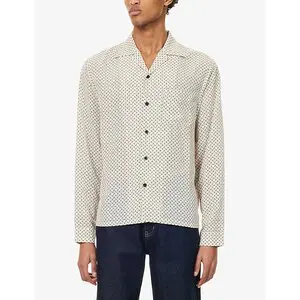 AUSTIN POST Printed Open-collar Woven Shirt