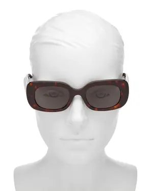 Celine 51mm Square Sunglasses - Havana/gray Solid