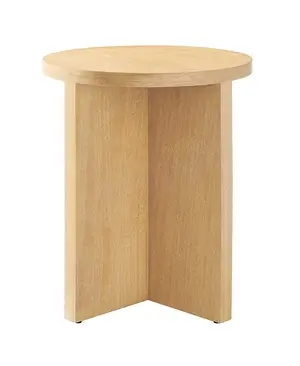MODWAY Silas Round Wood Side Table - Natural