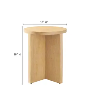 MODWAY Silas Round Wood Side Table - Natural