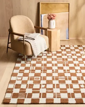 Quince Zion Wool Rug - Rust