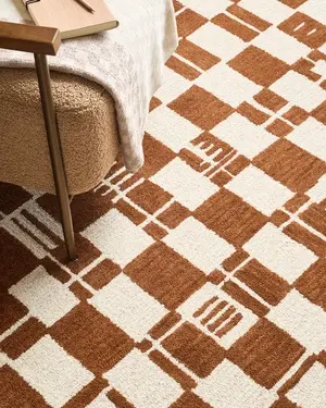 Quince Zion Wool Rug - Rust