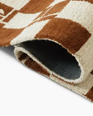 Quince Zion Wool Rug - Rust