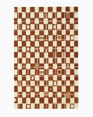 Quince Zion Wool Rug Rust