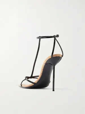 Paris Texas Lidia 105 Patent-leather Stiletto Sandals - Black