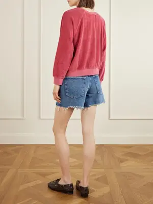 Suzie Kondi Samos Cotton-blend Terry Sweatshirt - Red
