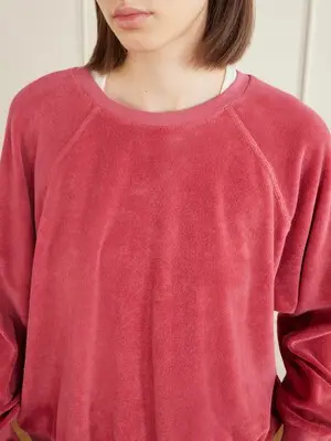 Suzie Kondi Samos Cotton-blend Terry Sweatshirt - Red