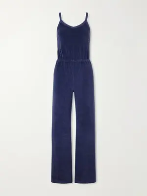 Suzie Kondi Elma Cotton-blend Terry Jumpsuit - Blue