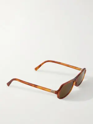Miu Miu Round-frame Acetate Sunglasses - Brown