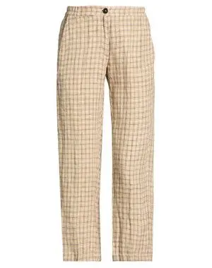 Massimo Alba Houndstooth Linen Pants - Yellow
