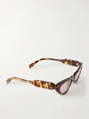 Miu Miu Cat-eye Acetate Sunglasses - Tortoiseshell