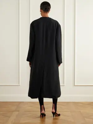 Maria Mcmanus Reversible Twill And Hammered-satin Coat