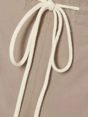Maria Mcmanus Rope-trimmed Organic Cotton-poplin Wide-leg Pants - Neutrals