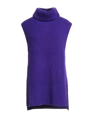 JIL SANDER JIL SANDER Sleeveless Ribbed Turtleneck Purple
