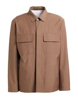 LARDINI Jacket Size Wool, Cotton - Brown