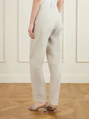 JOSEPH Zen Wool-twill Straight-leg Trousers - Neutrals