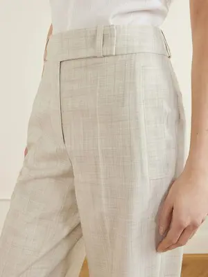 JOSEPH Zen Wool-twill Straight-leg Trousers - Neutrals
