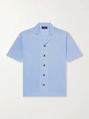 SLOWEAR Incotex Zanone Icelino Polo Shirt - Blue